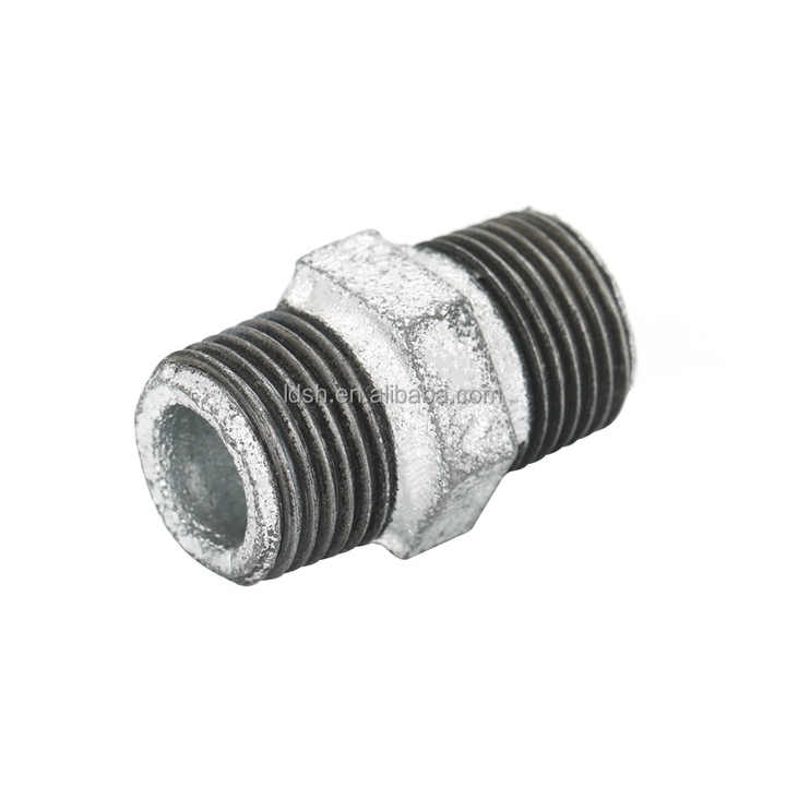 Factory custom Malleable iron joint galvanized hexagonal pair hex full ...