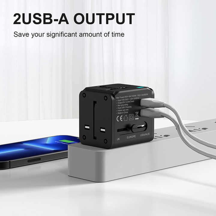 Travel Conversion Plug Global Switch Plug and Socket 2.4A Current Multi-Function Travel Plug and ...