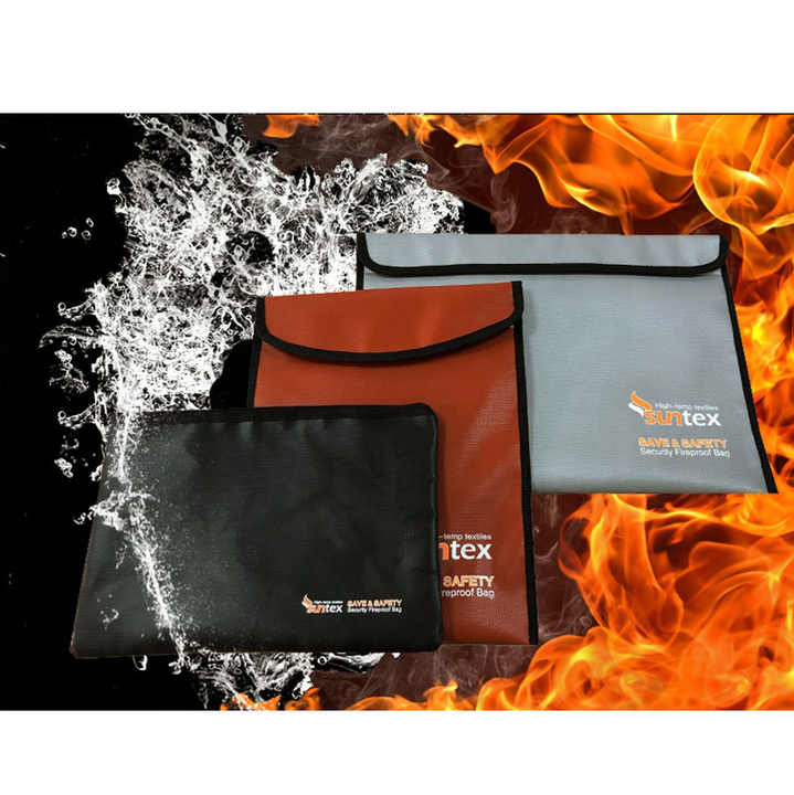 Wholesale Water Fire Resistant Document Bags - Silicone Coated