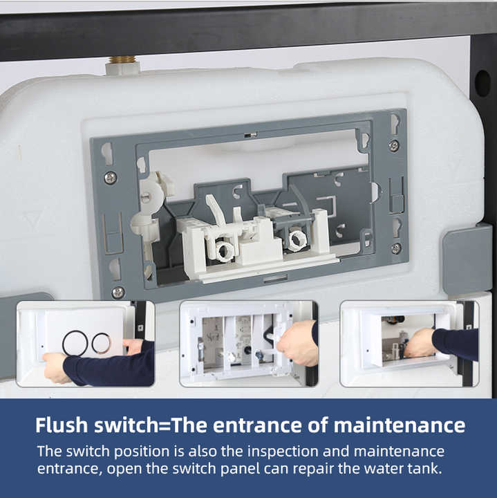 Kidoir Wall Hung Toilet Frame Hidden Water Saving Plastic Hanging ...