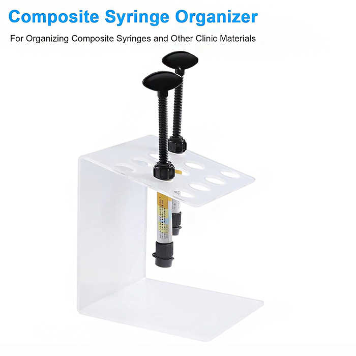 12 Holes Clear Acrylic Medical Dental Syringe Display Stand