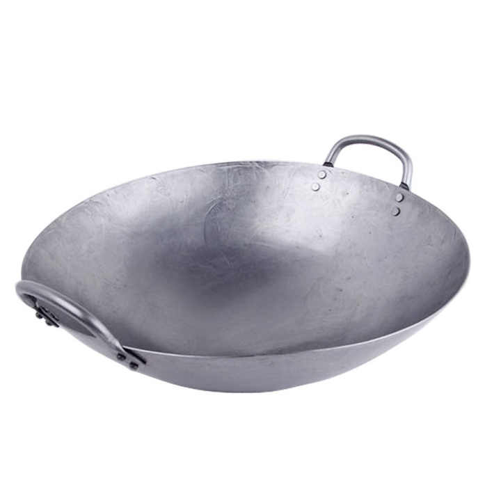 Hand Made Round Bottom Carbon Steel Wok - Durable & Versatile