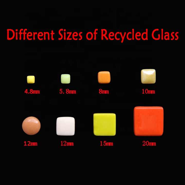 5.8MM Mini Square Recycle Glass Mosaic Tesserae for DIY