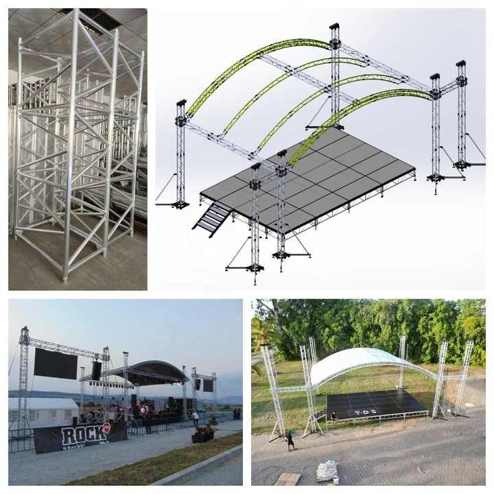 Aluminum curve truss spigot high-quality par light stand used for truss ...