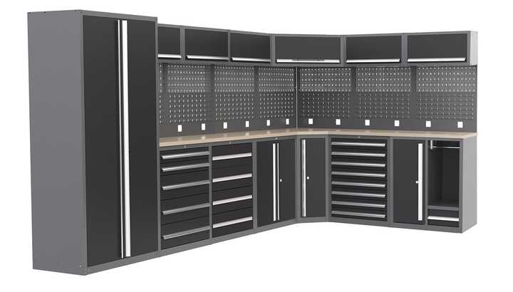 Modular Tool Box Workbench - Efficient Garage Storage