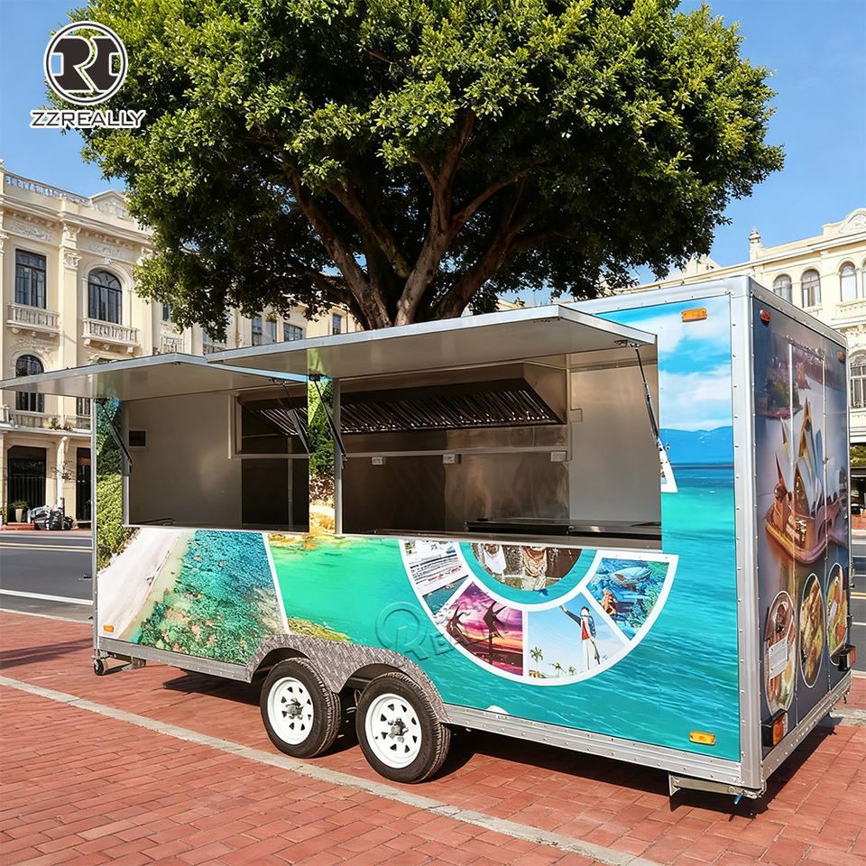 2026 Custom Large Deck Commercial Food Truck Mobile Bar Trailer ...