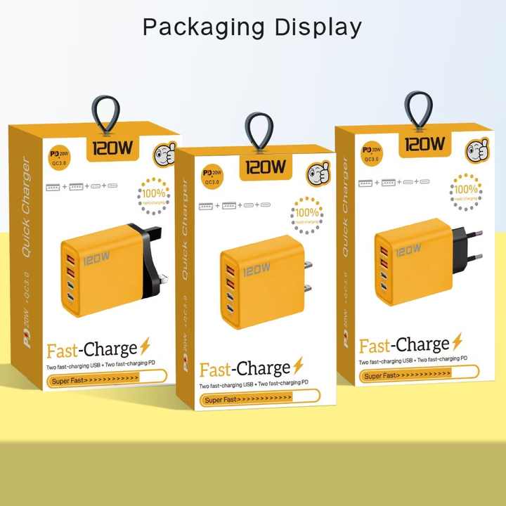 120W USB-C Fast Charging - Vanice Charger with Dual PD