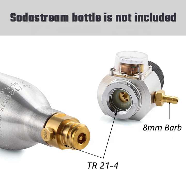 Ball Lock Gas Line Assembly with Mini Co2 Regulator for Beer & Wine Making