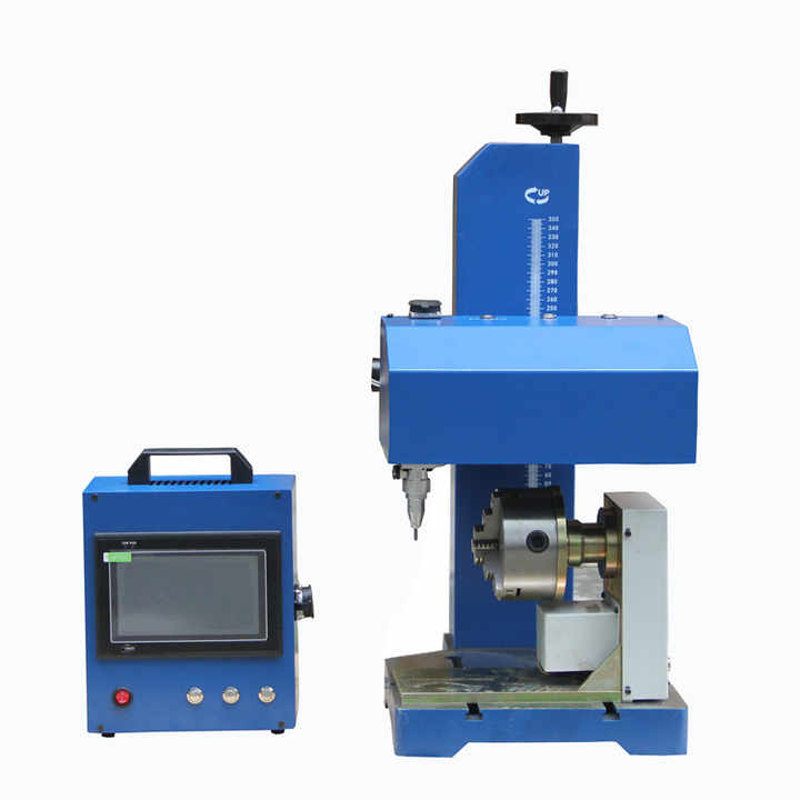 Desktop Metal Pipe Pneumatic Letter Dot Pin Marking Machine with Rotary ...