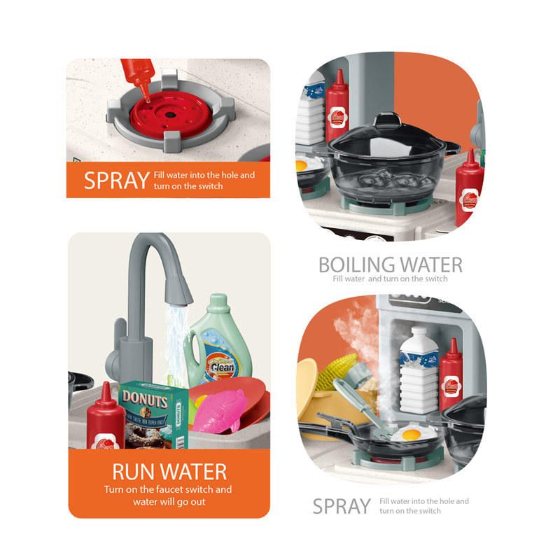 Buy Toy Set Kids DIY - Cooking Toys Spray Water With Light Sound - Chef ...