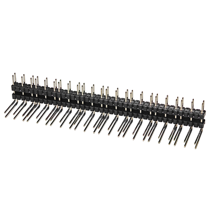 Single Row 40 Pin Headers Dual Angle Male 20pin Gold Plated Type PCB ...