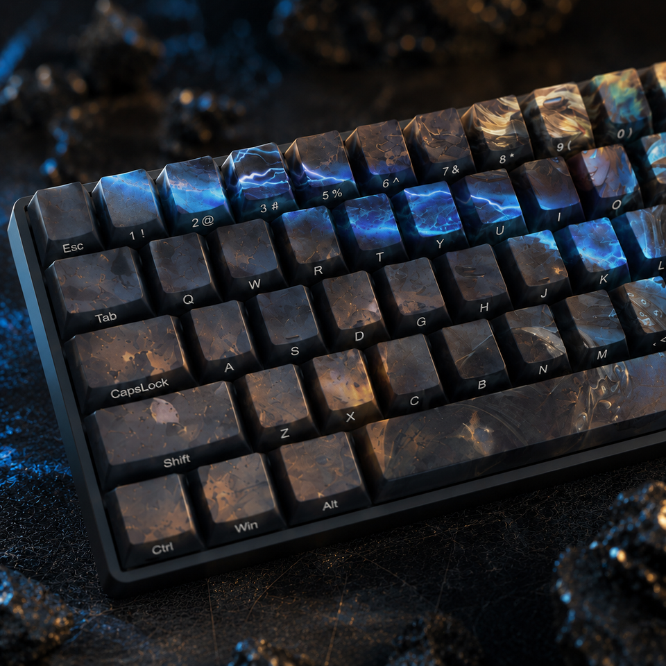 LOL EZREAL 68 Key Custom PBT Dye Sublimation Side Printed Keycap Set ...