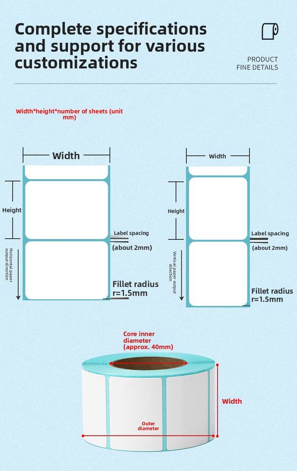 Synthetic Paper Adhesive Labels 100x150mm 2500 Sheets; Tear-Resistant ...
