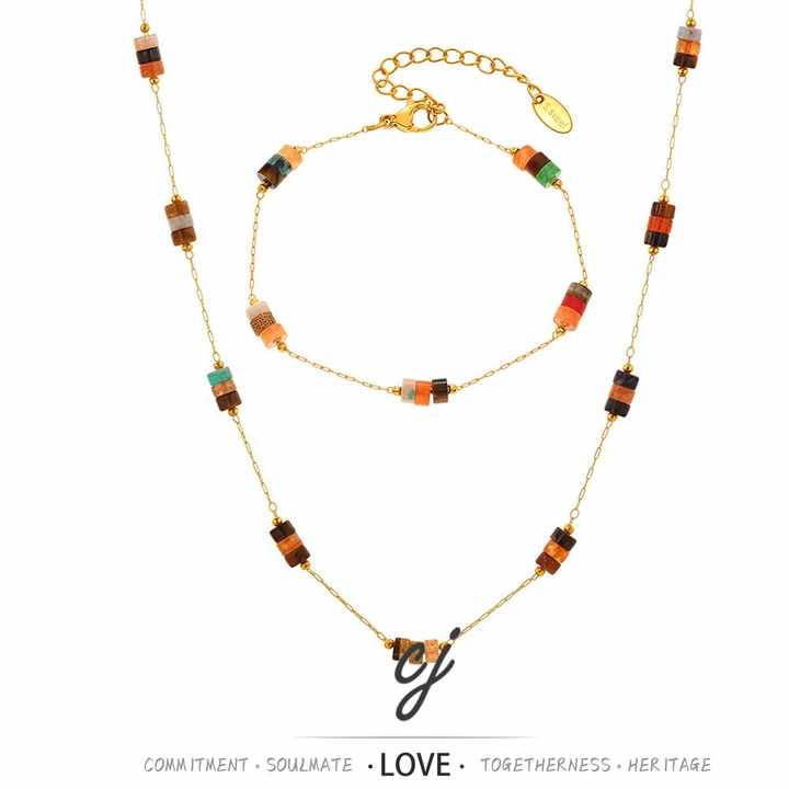 Carline Wholesale Natural Stone Fashion Jewelry Set Wine Red Beads Gold ...