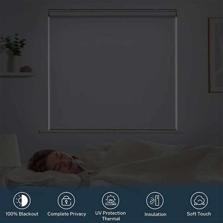 Spring Loaded Waterproof Thermal Roller Blinds for Windows
