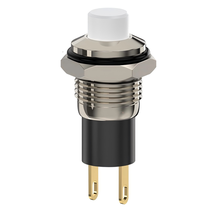 Mini 10mm White Cap Push Button Switch 1PCS Self-Locking Latching 0.5A ...