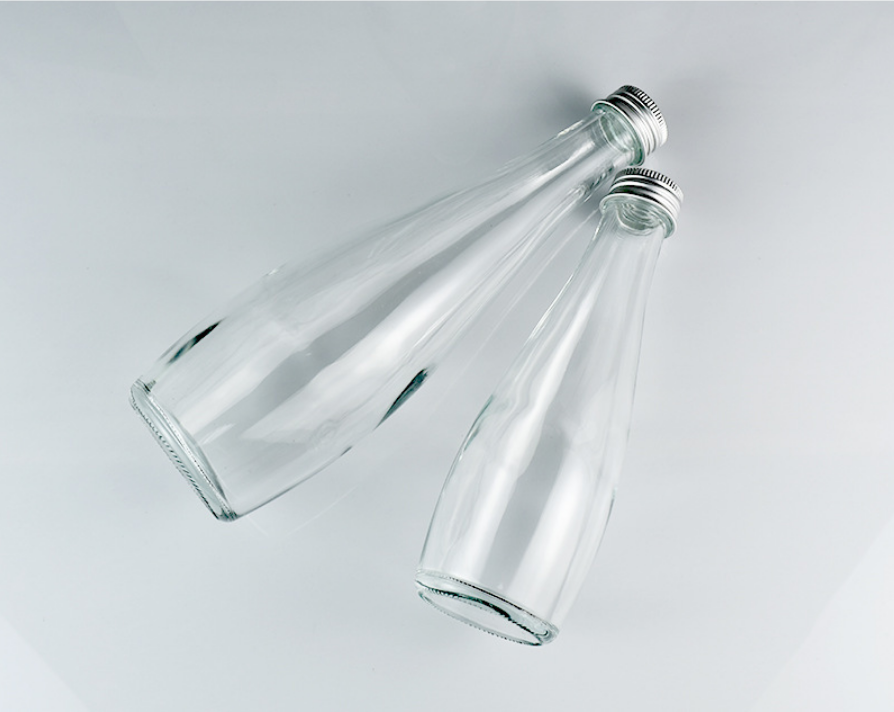 Glass Water Juice Fruit Drink Milk Tea Beverage Bottles with Screw Cap ...