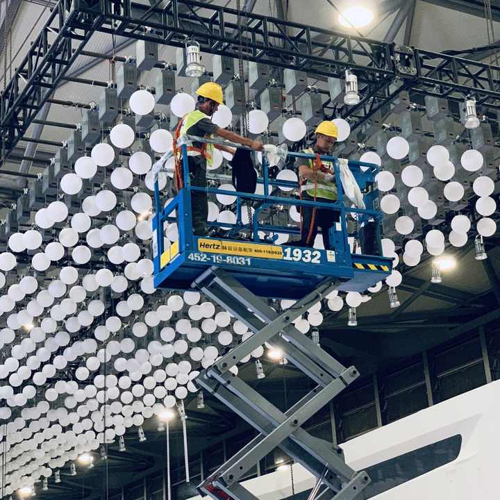 DMX Control Kinetic Ball Light Kinetic System Led Lifting Ball 3D Wave ...