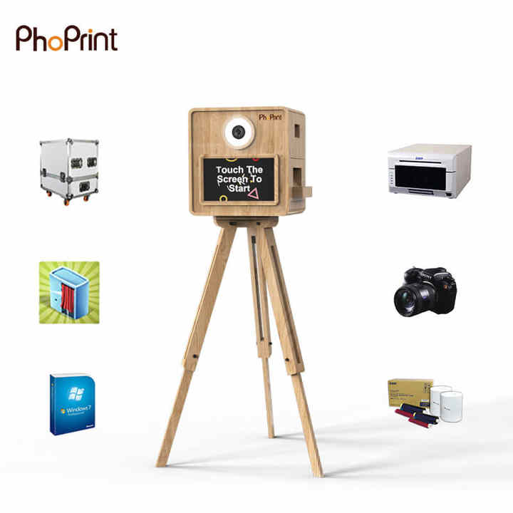 Phoprint Retro Style Open Air Automatic Photo Booth Compatible with All ...