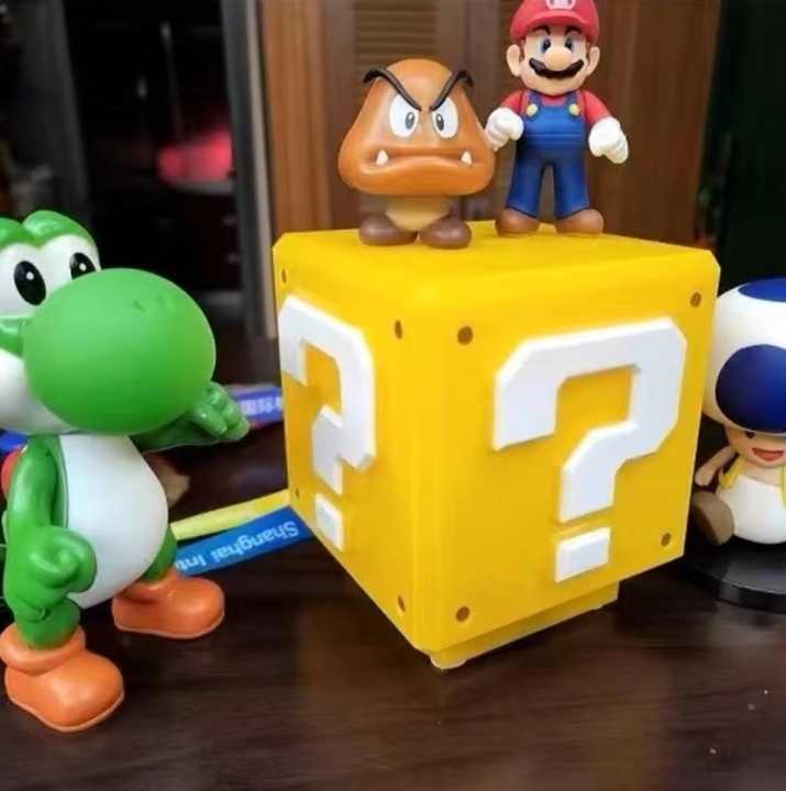 USB Rechargeable Mario LED Night Light Cute 3D Question Mark Block ...