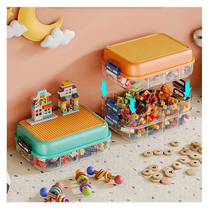 Stackable Toy Storage Box Kids Toy Storage Boxes Building Block Toy ...