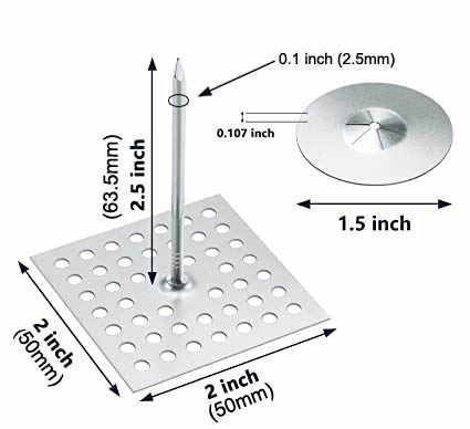 Perforated Insulation Pins Insulating Nails with Self Locking Washers ...