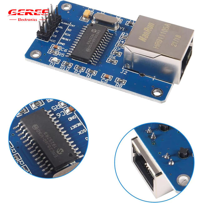 Wide Version ENC28J60 Module SPI Interface Network Module 51/AVR/ARM ...