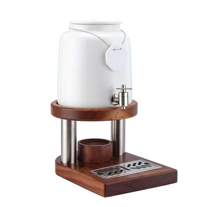 Ceramic 10L Electric Beverage Dispenser with Wooden Stand Milk Juice ...