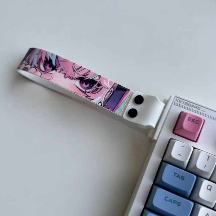 Customized Nylon Rope Ribbon Keyboard - Anime Wooting 60e
