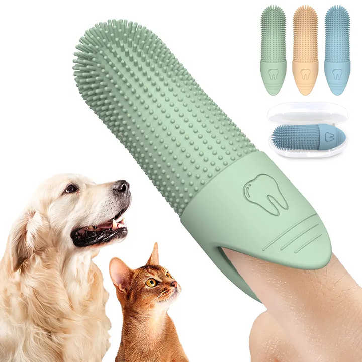 Silicone Dog Finger Toothbrush - Easy Pet Teeth Cleaning