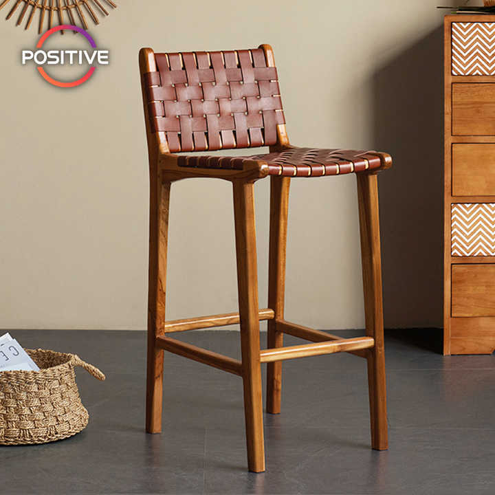 Solid Wood Minimalism Modern Home High Chair Light Luxury High-End ...