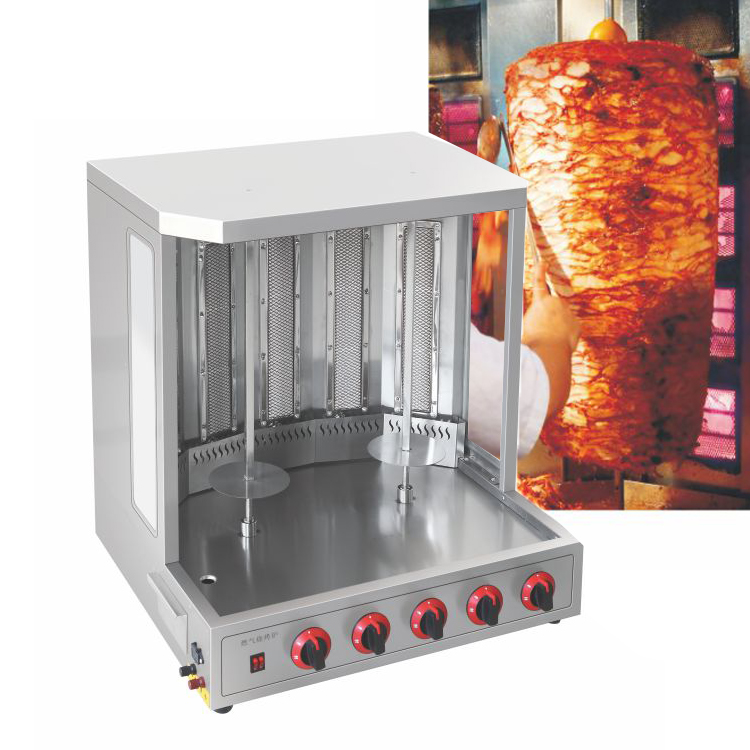Automatic Gyros Machine - Stainless Steel 6-Burner Grill