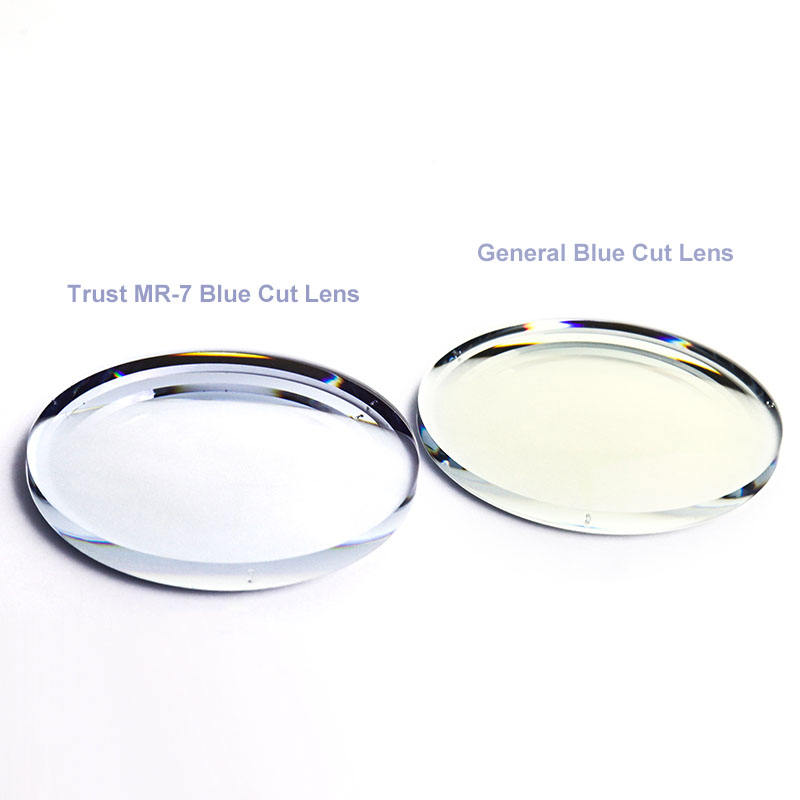 Clear 1.67 Mr-7 SHMC Blue Light Filter Optical Lens White Base Low ...