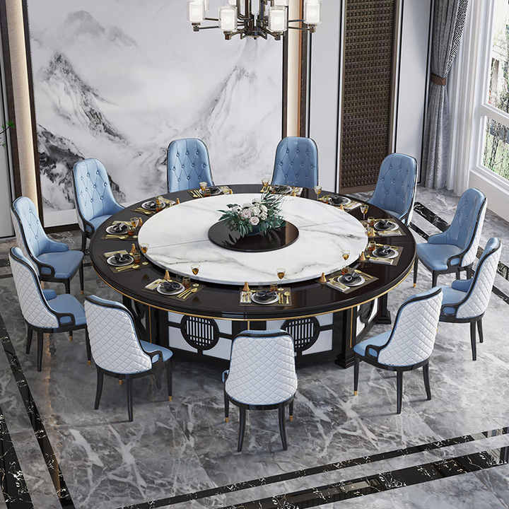 Hotel Electric Round Dining Table - Luxury & Convenience