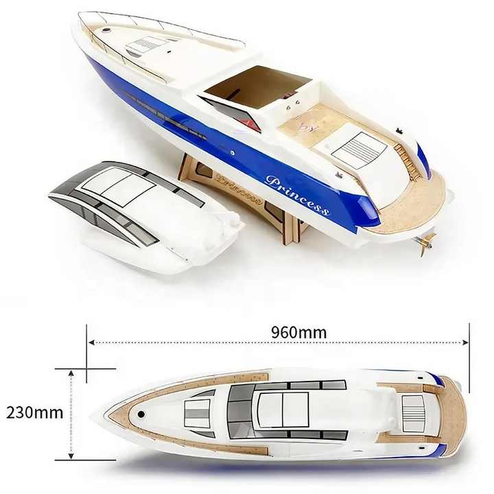 96CM Large Princess Cruiser RC Boat with Fiberglass Hull