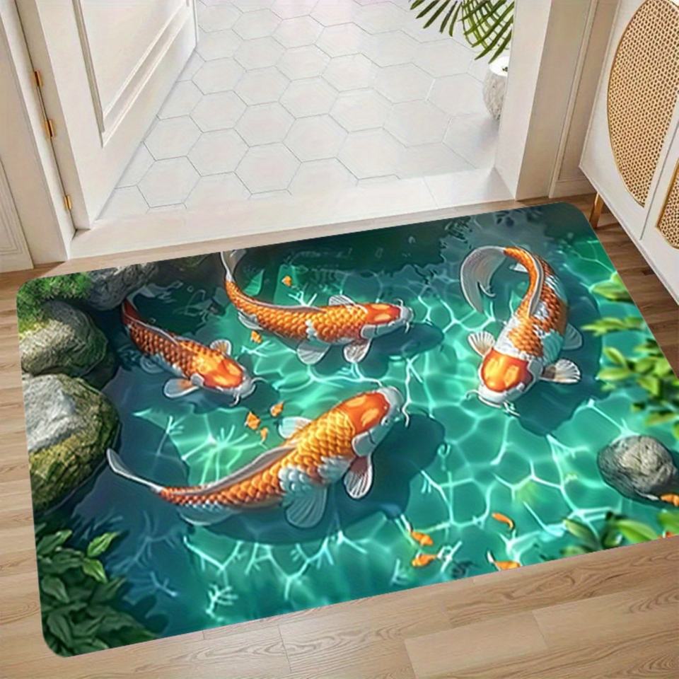 1pc, Style 3D Cartoon Game Scene. Highly Absorbent Bathroom Carpet ...