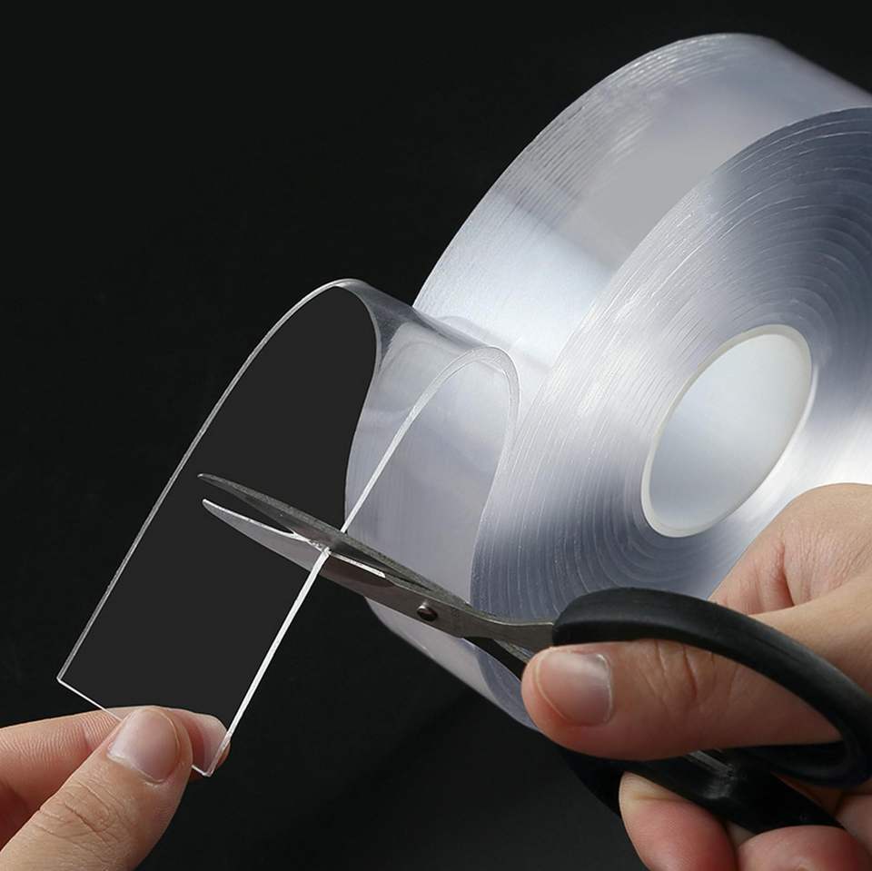 Transparent PVC/Vinyl Nano Tape Double Sided Gel Adhesive Soft Acrylic ...