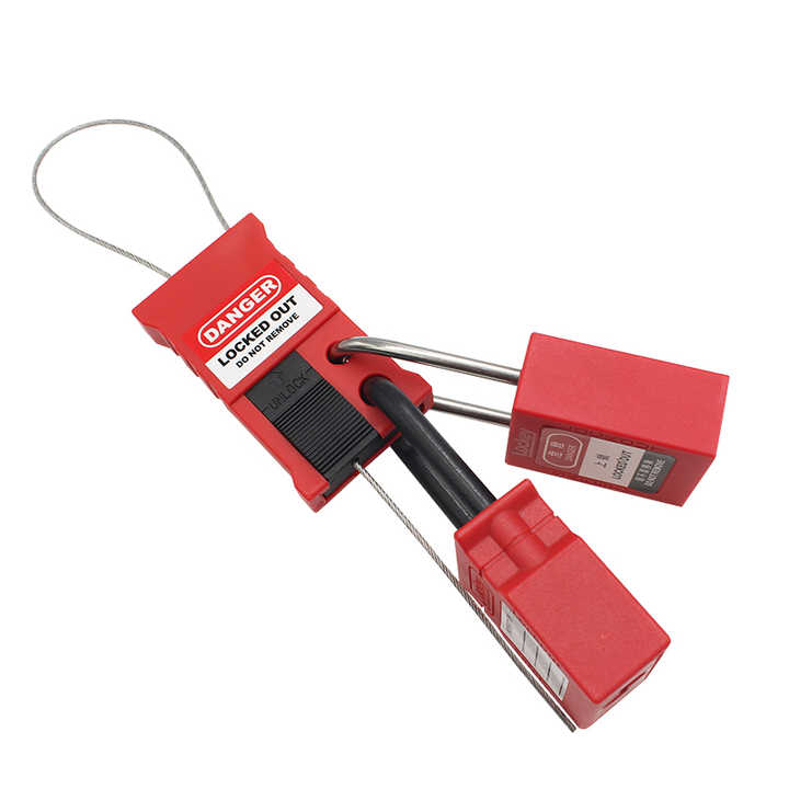 Mini 300mm Stainless Steel Cable Lockout Tagout Adjustable PVC ...