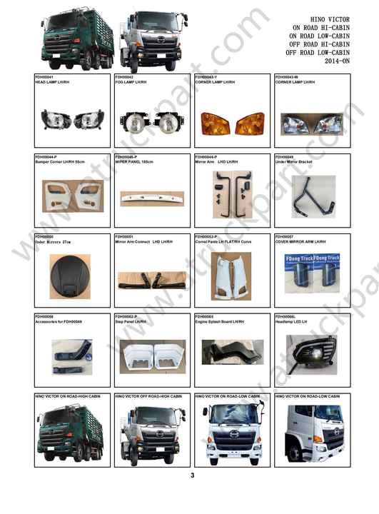STEP PANEL LOWER STAY BRACKET LH RH for Hino Victor 500 Truck Spare ...