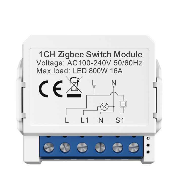 XZJ Mini Smart Zigbee Switch Module with 1/2/3/4CH Remote Control for ...