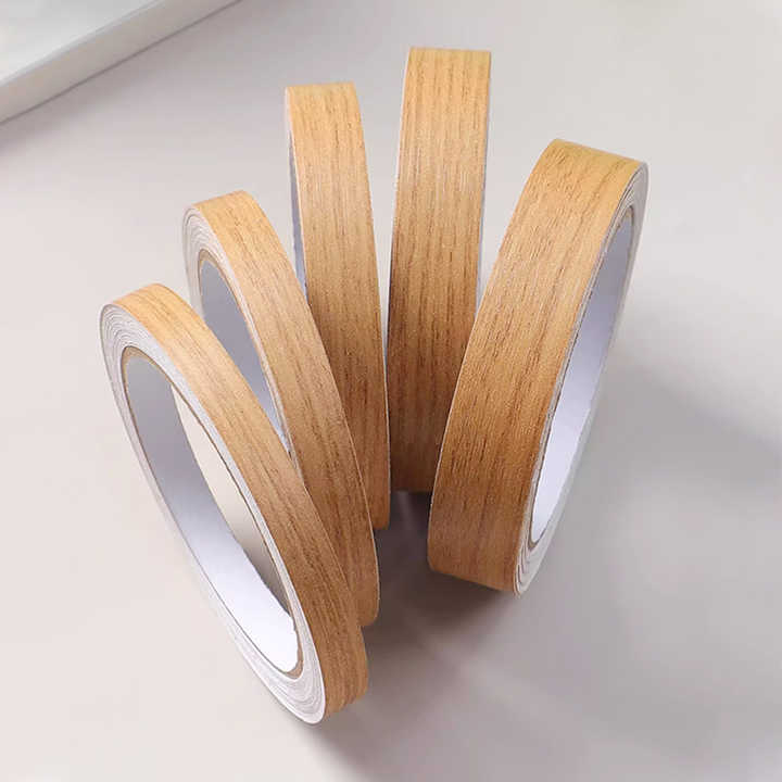 Self-Adhesive Wood Grain PVC Edging Tape Flexible Furniture Accessory ...