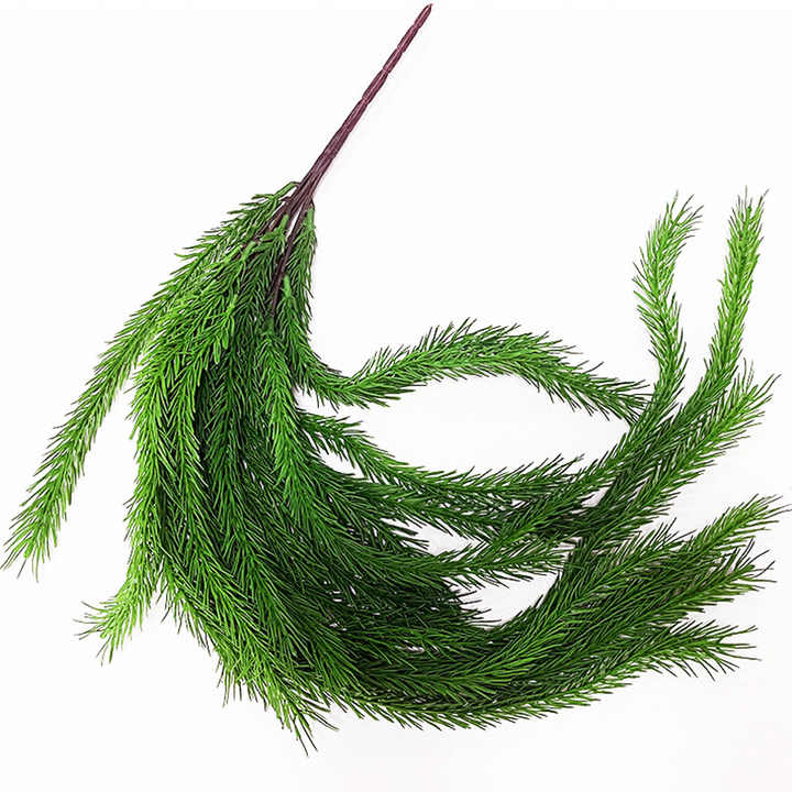 Artificial Plant Single Stem Hanging Fern Leave Greenery Hanging Plants ...