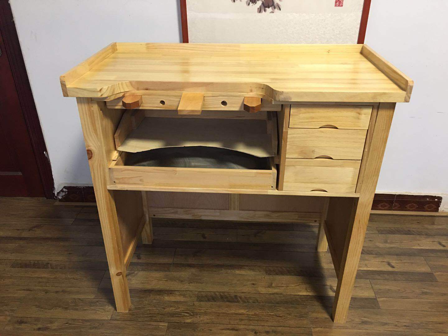 Heavy duty wood workbench with drawers multifunctional woodworking ...