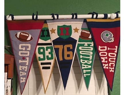 Triangle Pennant Custom Flags Knitted Polyester Printed Sports Seahawks ...