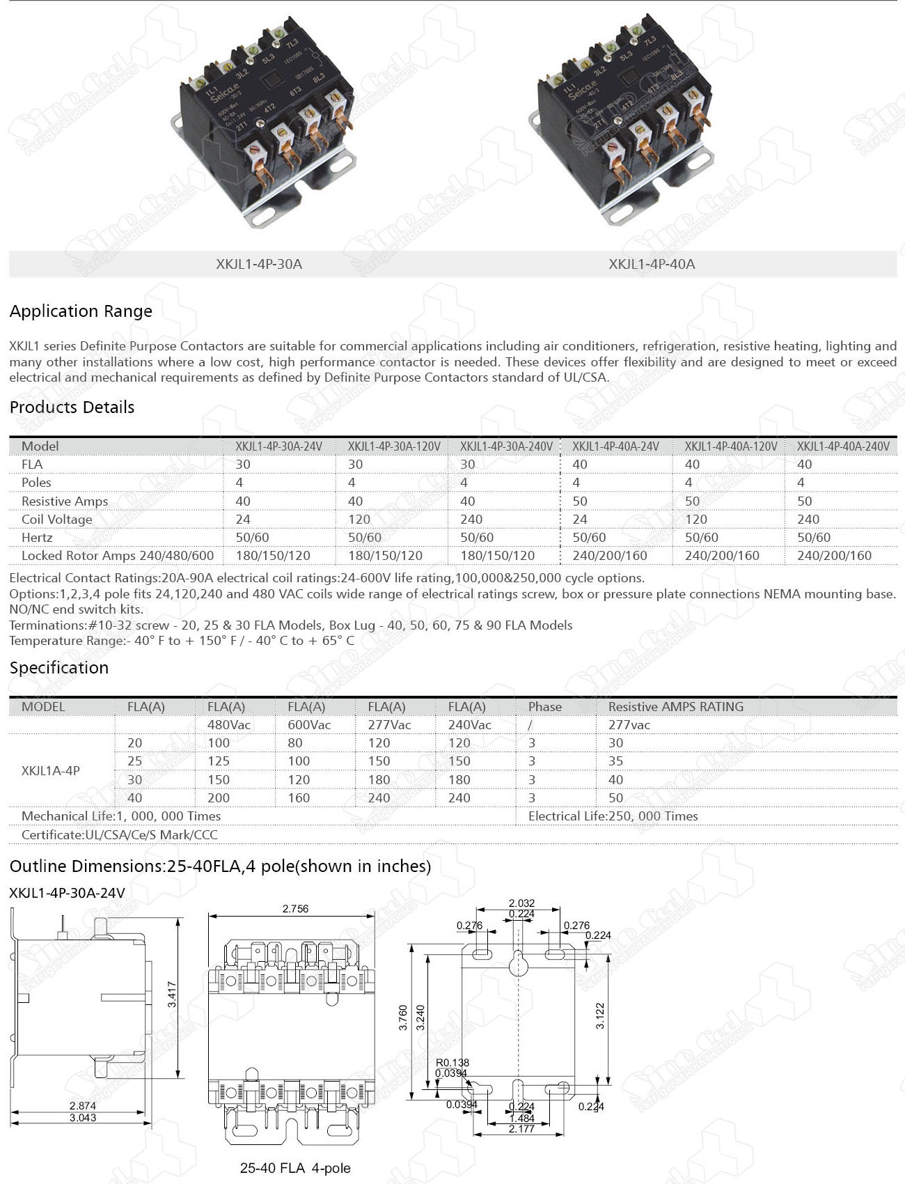 AC Contactor for Air conditioner 1P 2P 3P 4P air conditioning Magnetic ...