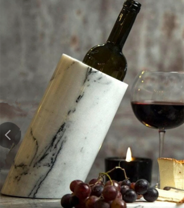 Unique Tilted Natural Stone Marble 750ml Wine Whisky Bottle and ...