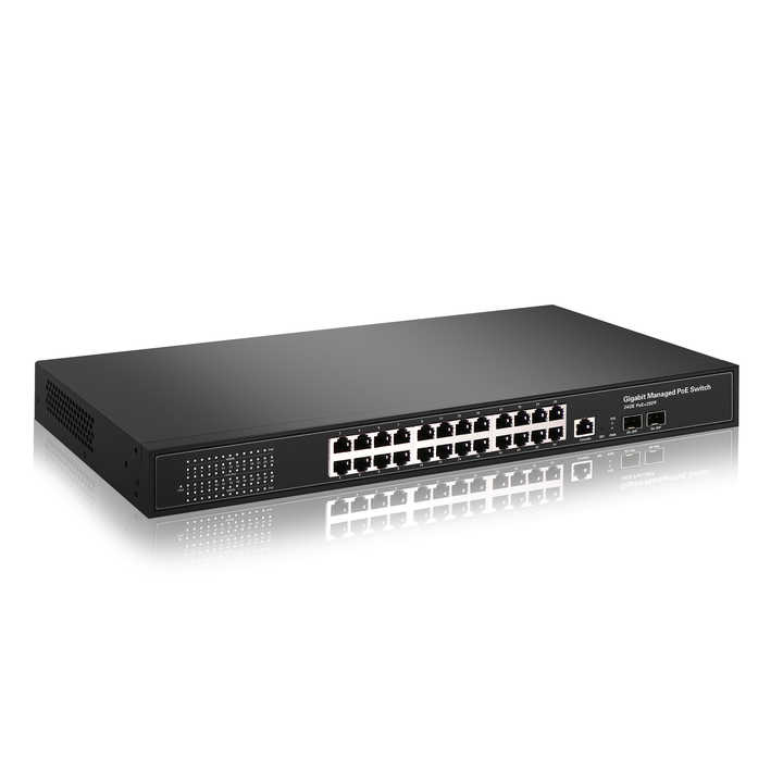 24 Port Gigabit Layer 2 Managed Ethernet Switch by GXCOM