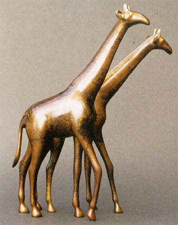 Outdoor Park Decoration Casting Bronze Giraffe Statue Giant Tall ...