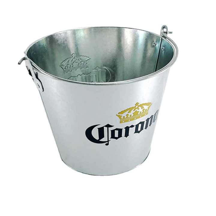 CORONA Promotional Galvanized Metal Ice Bucket - Custom Logo