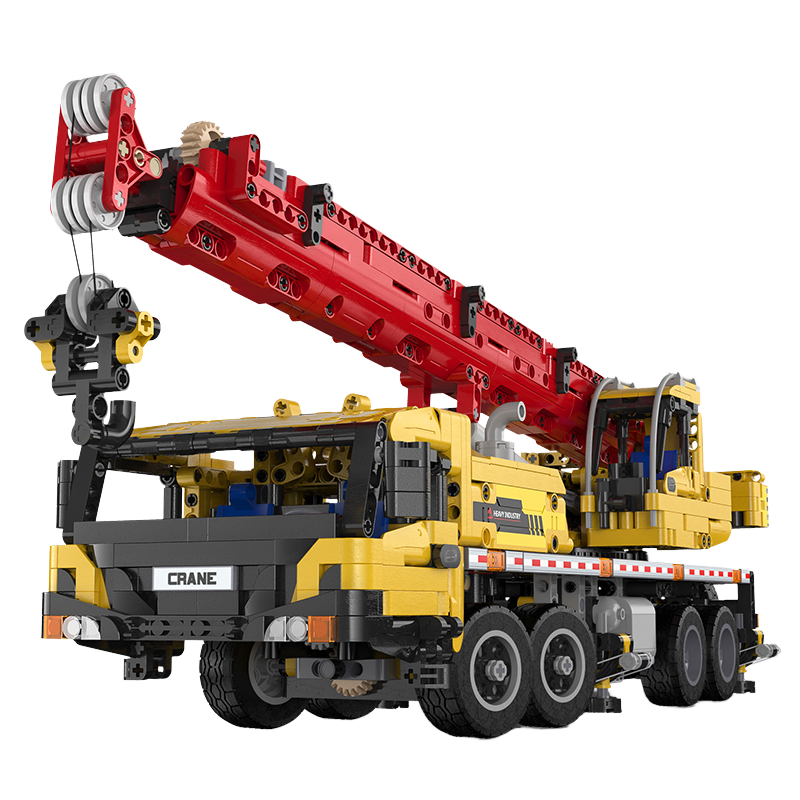 Mobile Crane Building Blocks Toy With Extendable Boom and Rotating ...